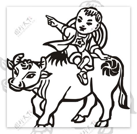 牧童骑黄牛图片素材 编号08012518 图行天下