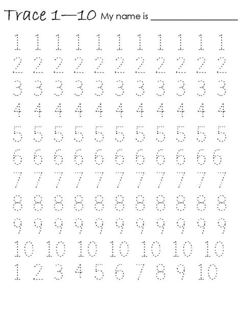 Printable Trace Numbers Free Download And Print For You
