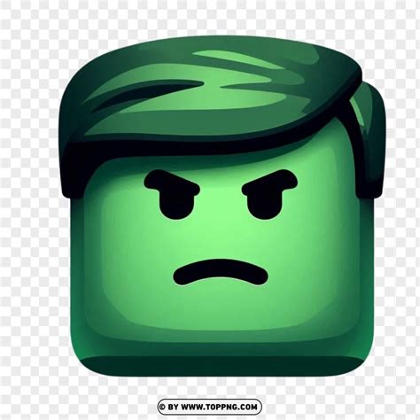 Roblox Face Png With A Green Expressionless Face Toppng