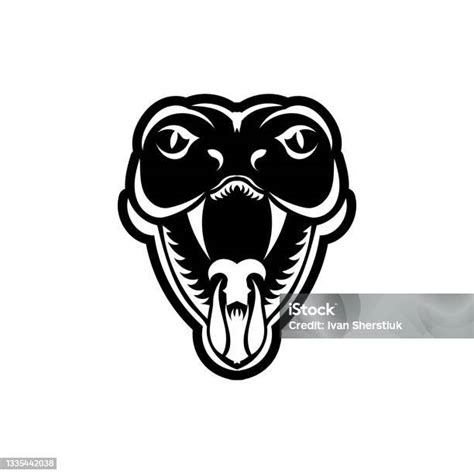 코브라 얼굴 아이콘 블랙 일러스트레이션 스포츠 팀을 위한 킹 코브라가 있는 엠블럼 티셔츠 프린트 디자인 뱀에 대한 스톡 벡터 아트 및 기타 이미지 Istock