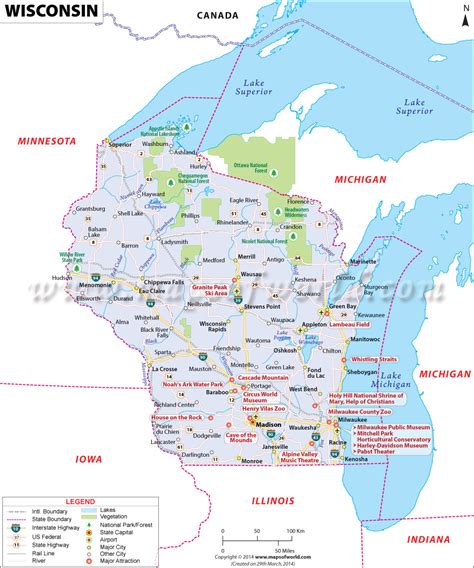 Wisconsin State Map