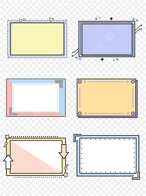 simple dialog box png picture cartoon cute memphis border pop simple box dialog cartoon ly