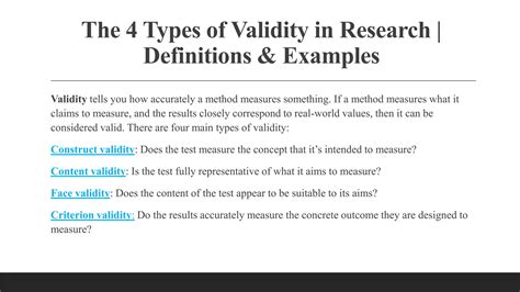 Types Of Validity Contentconstruction Criterion Relatedgroup 12 1 Pptx
