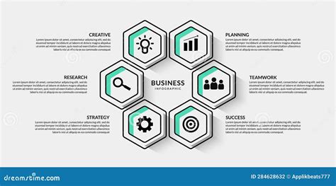Business Infographic With Multiple Options Outline Data Visualization