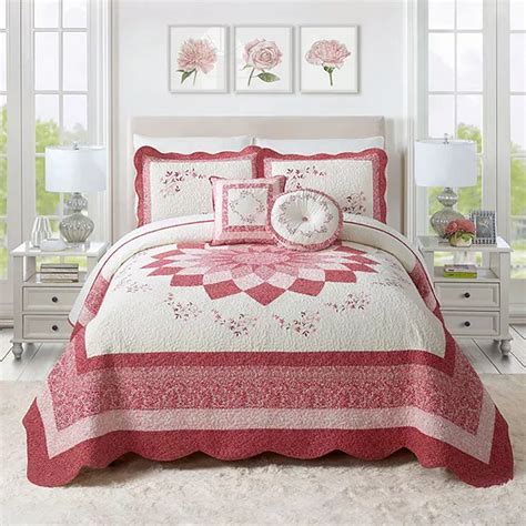 Modern Heirloom Caroline Bedspread Color Red Jcpenney