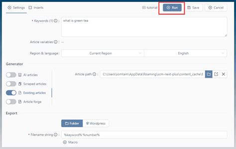 Insert Images Into Existing Articles And Upload Them As Featured Images SEO Content Machine