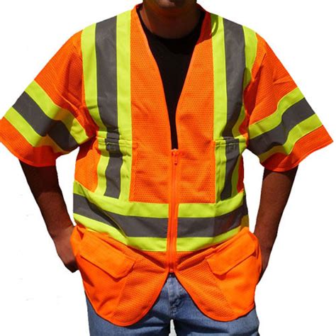 Ve3050 Orange Safety Vest Class 3