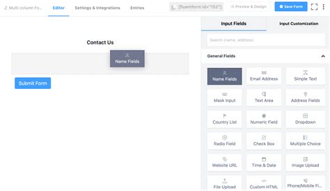 how to create resizable multi column forms in wordpress fluent forms