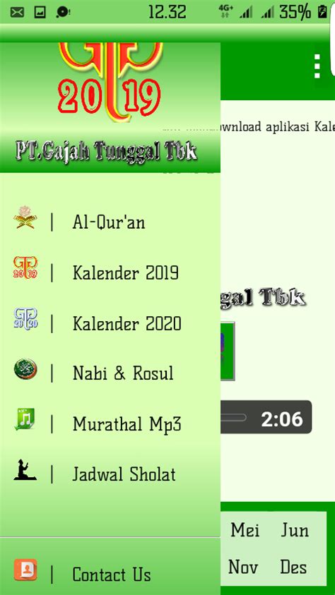 Kalender Gajah Tunggal Tbk 2019