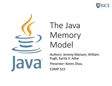 Comp522 2019 Java Memory Modelpdf