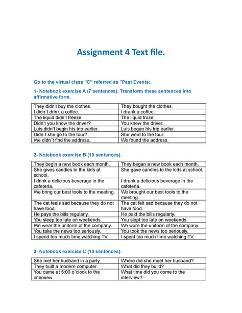 Sentences Copia Assignment 4 Text File Go To The Virtual Class C