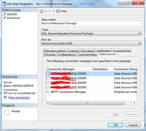 Ssis The Connection Is Not Found The Error Is Thrown By Connections Collection Stack Overflow