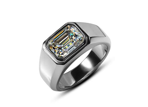 Mens Engagement And Wedding Rings In Silver With Natural Stones And