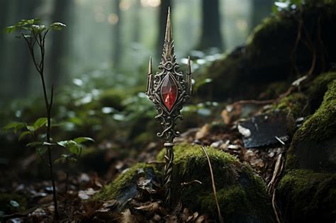 Fanciful Arrow On Fancy Forest Premium Ai Generated Image