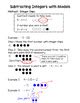 Subtracting Integers With Models Notes By The Mrs Garen TPT