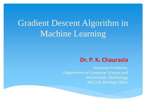 pdf gradient descent algorithm in machine learning · examples of