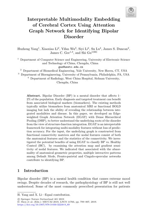 Pdf Interpretable Multimodality Embedding Of Cerebral Cortex Using Attention Graph Network For