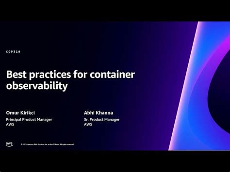 Free Video Best Practices For Container Observability In Aws From Aws Events Class Central