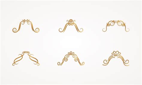 골든 프레임 및 모양 프리미엄 벡터