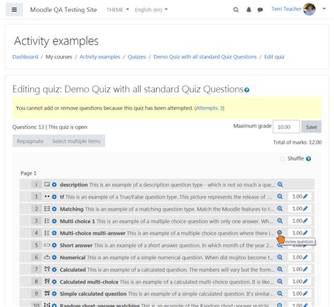 Export Questions Moodledocs