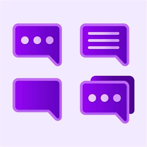 Message Icon Vector Set Text Box Or Chat Symbol With 3d Style Design 5004894 Vector Art At Vecteezy