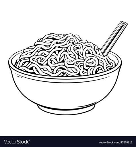 Noodle Clipart Black And White