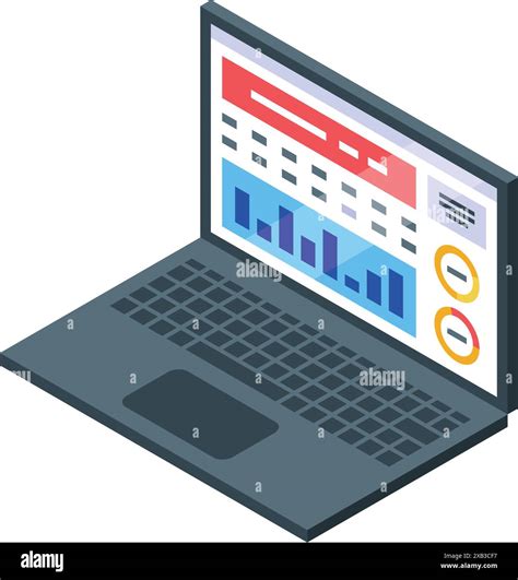 Laptop Displaying Charts And Data Analysis Software Conveying The