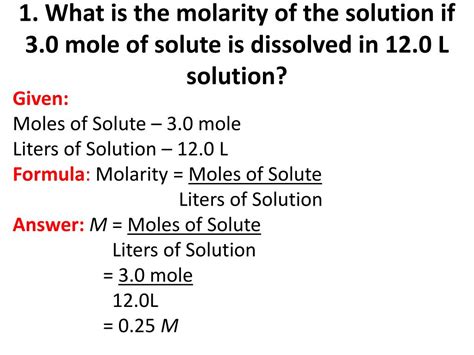 Ppt Molarity And Molality Powerpoint Presentation Free Download Id 2012329