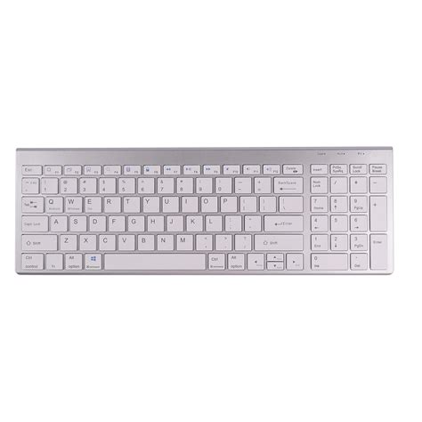 Dpisuuk Wireless Keyboard Rechargeable Silent Full Sized Computer Keyboards With USB Receiver