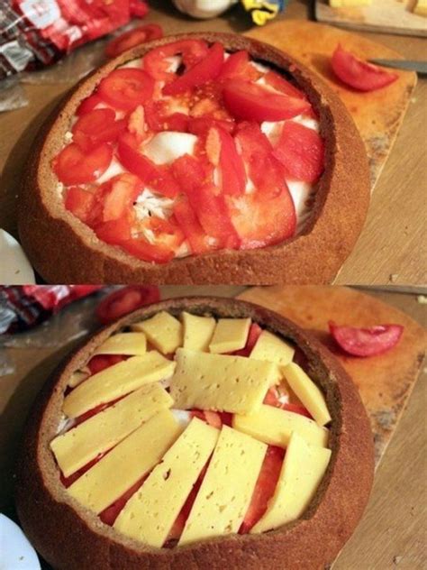 Бутерброд из буханки хлеба