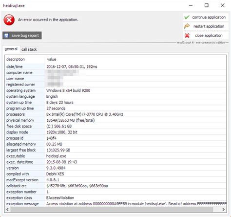 Heidisql Crashes When Trying To Reconnect To An Unreachable Postgresql Server