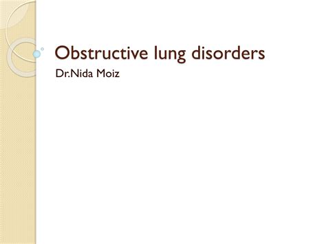 Solution Obstructive Lung Disorders Studypool