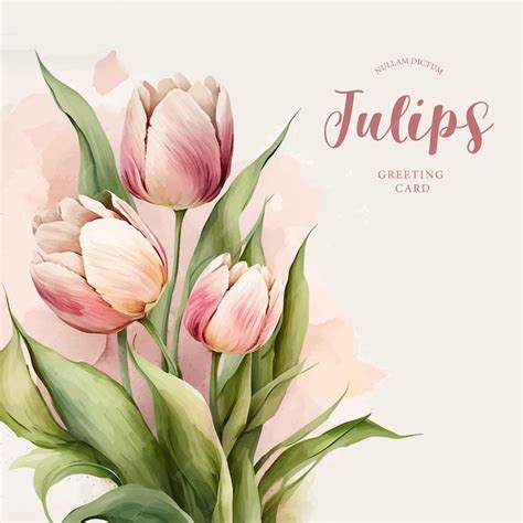 Marco Decorado Con Flores De Tulipanes Para El Día De La Madre Feliz