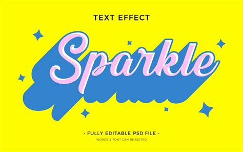 Premium Psd Sparkle Text Effect