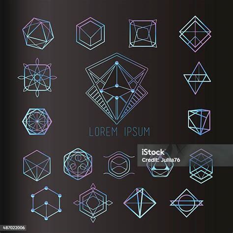 새크리드 지오메트리 양식 모양 라인 로고 기호 기호까지 원형에 대한 스톡 벡터 아트 및 기타 이미지 원형 결정체 영성 Istock