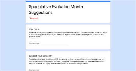 Speculative Evolution Month Suggestions Nix Draws Stuff