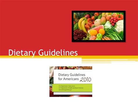 Ppt Dietary Guidelines Powerpoint Presentation Free Download Id