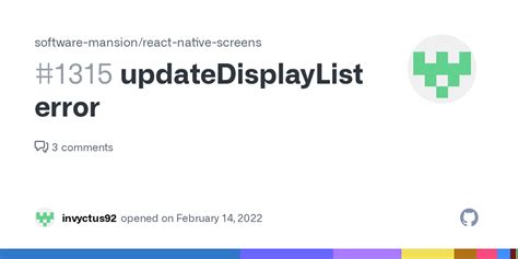 Updatedisplaylistifdirty Error · Issue 1315 · Software Mansionreact