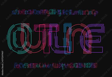 Sci Fi Uppercase And Lowercase Letters Set Rave Style Alphabet