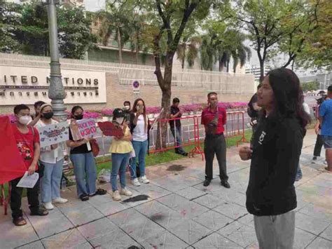 ထိုင်းနိုင်ငံ ဘန်ကောက်မြို့ကုလသမဂ္ဂရုံးရှေ့တွင် မြန်မာစစ်အာဏာသိမ်းမှု ရက် ၁၀၀၀ ပြည့် အဖြစ် ဆန္ဒပ