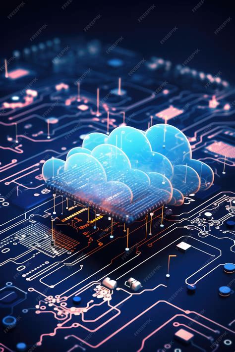 Premium Photo Computer Circuit With A Cloud On Top Suitable For Technology And Cloud Computing