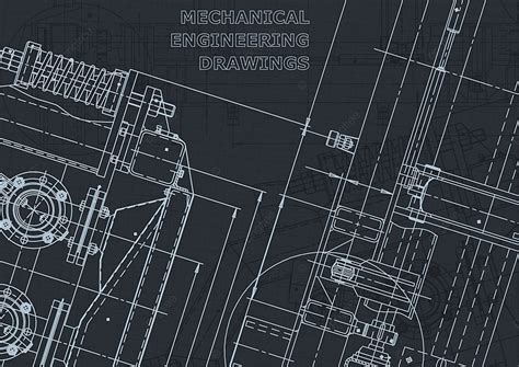 Corporate Identity Technical Drawing Blueprint Background Technical Grungy Engine Background