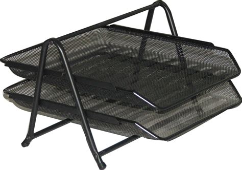 Office Supply Mesh Stationery Set File Holder Two Tire Document Tray