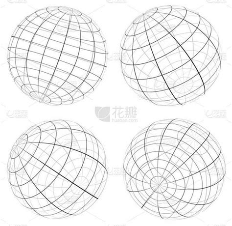 网格、线框球体、球体