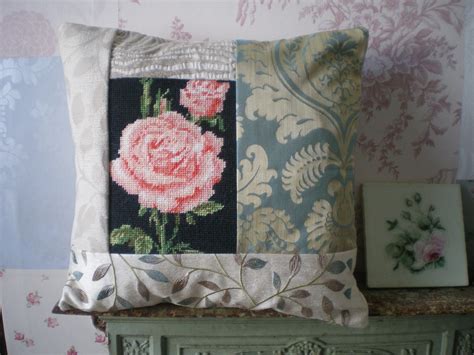 The Shabby Chic Bohemian Roses Patchwork Cushions