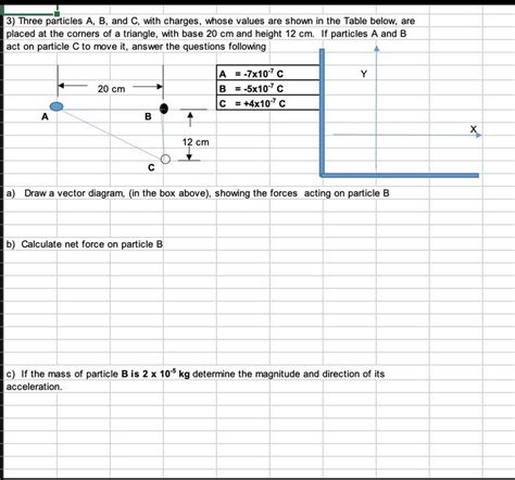 Solved 3 Three Particles A B And C With Charges Whose Chegg Com