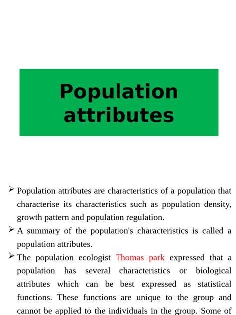 Population Attributes Pdf Biological Dispersal Reproduction