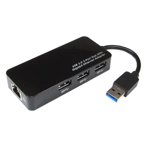 Cables Direct Ltd Usb3 0 Gigabit Ethernet Adapter With Hub