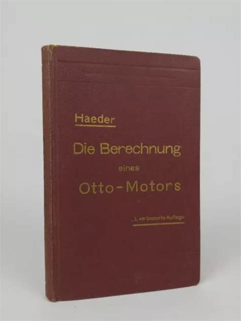 The Calculation Of A Petrol Engine For Motor Vehicles Handbook For