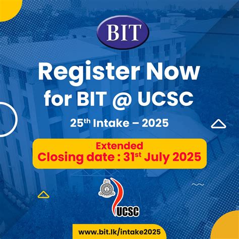 Bachelor Of Information Technology Bit University Of Colombo 2025 Ceylon Vacancy